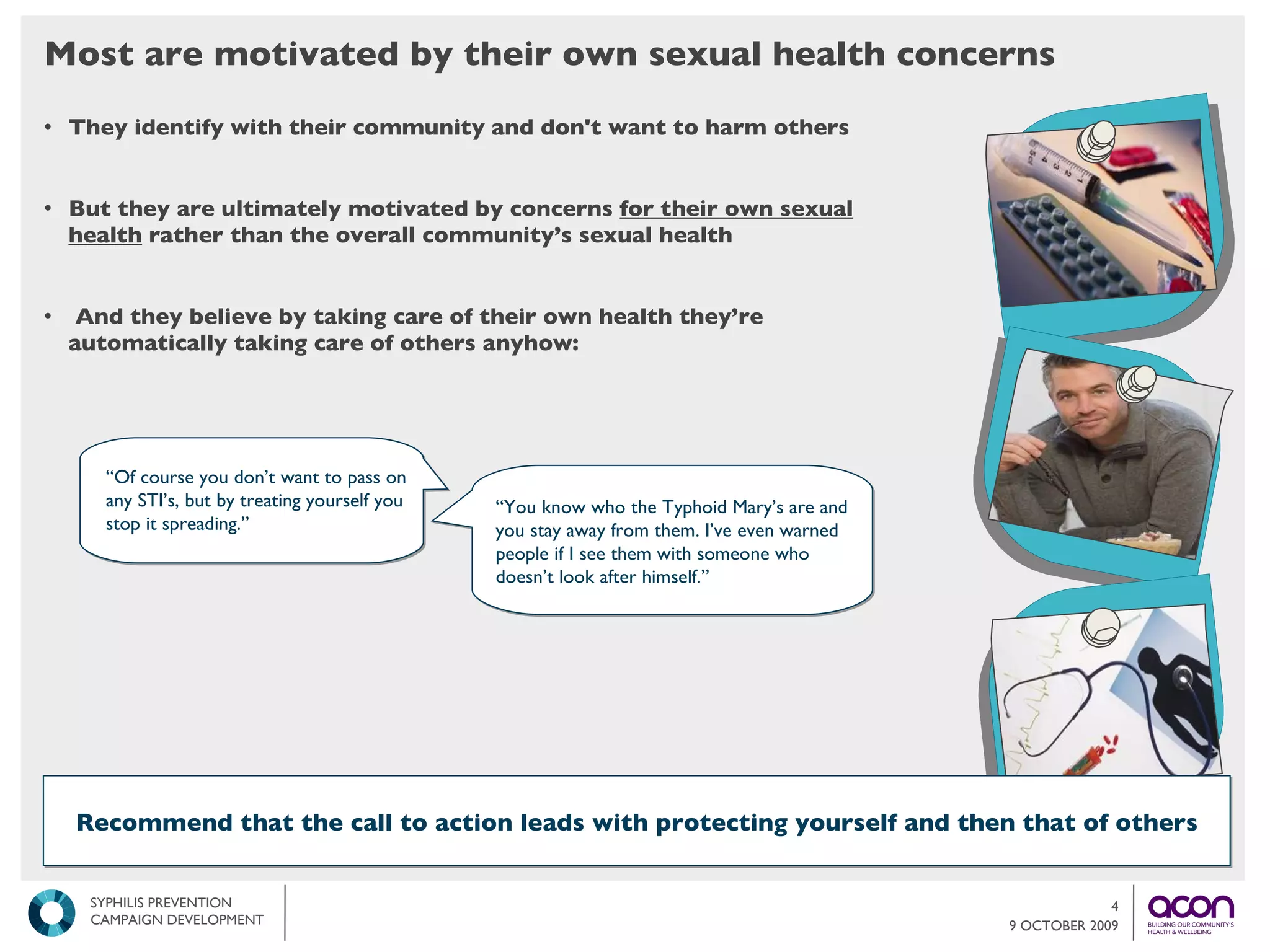 ACON's syphilis prevention campaign development | PPT