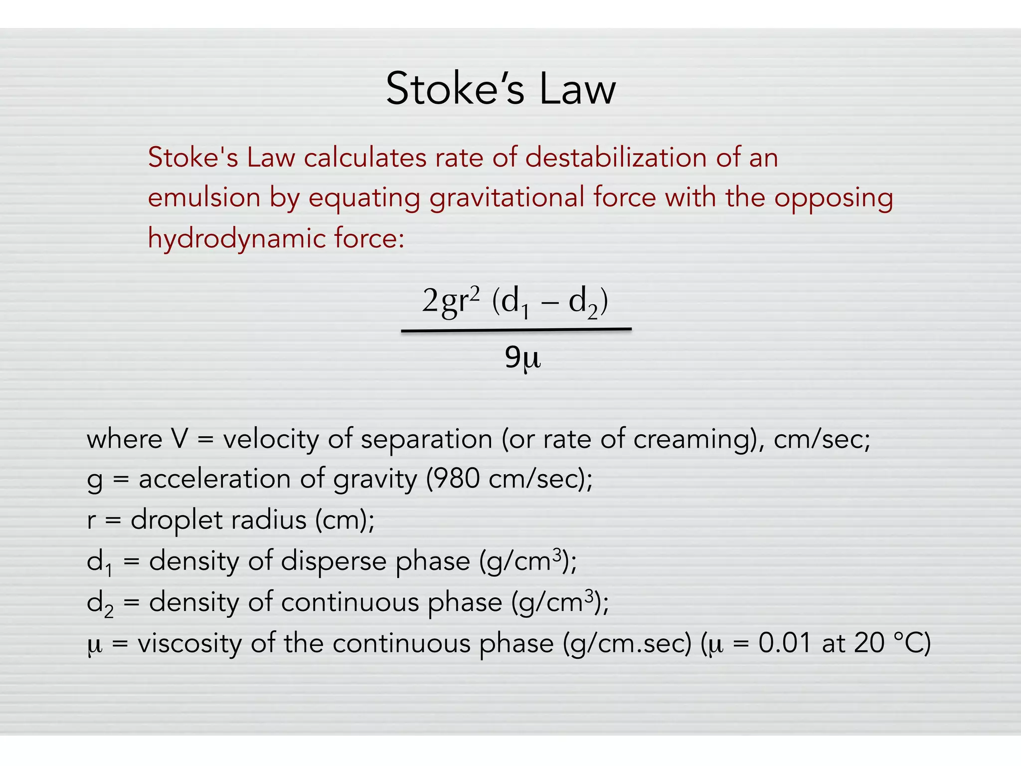 Stoke's law | PDF