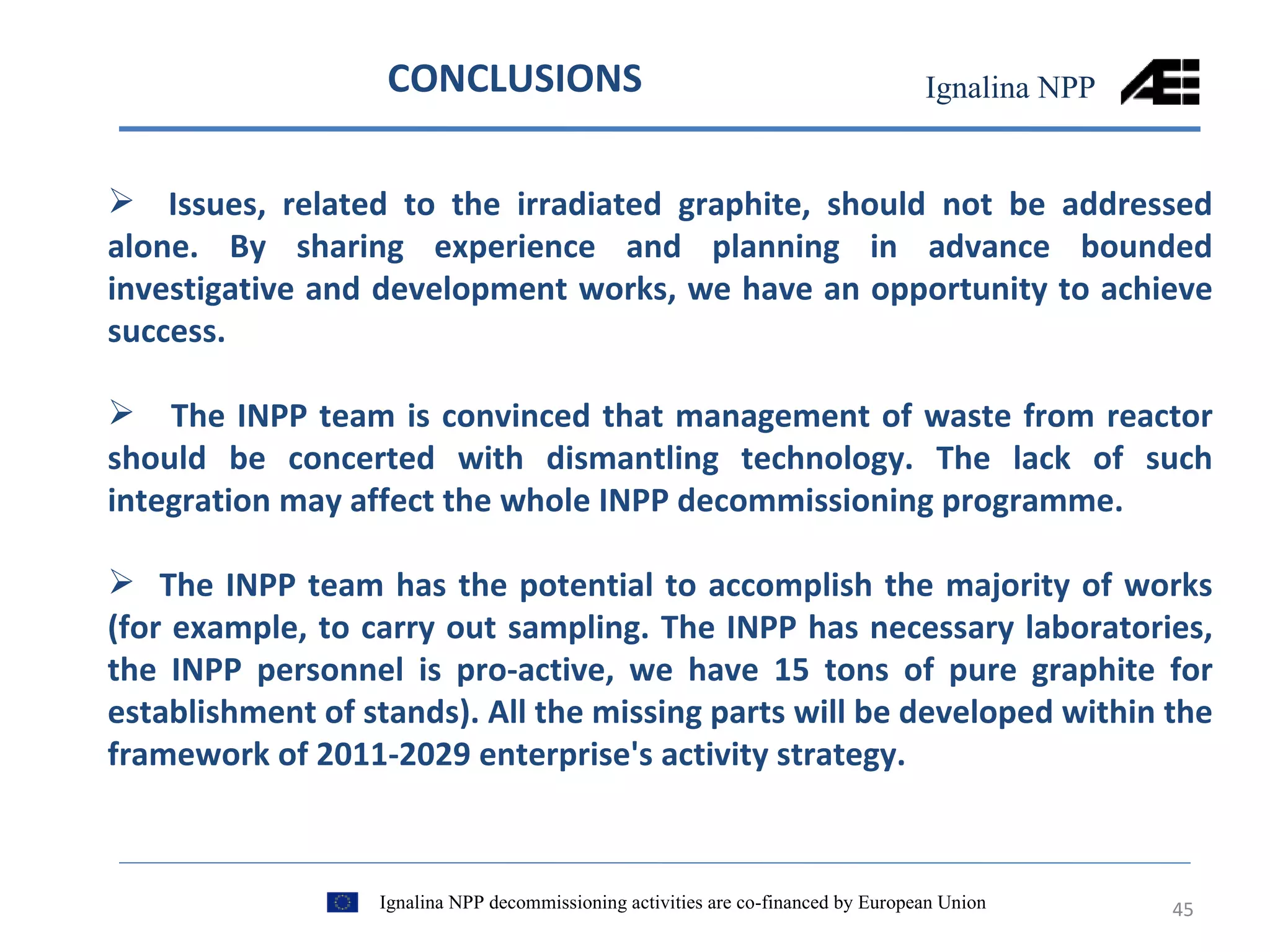 Ignalina NPP presentation in Stokholm | PPT