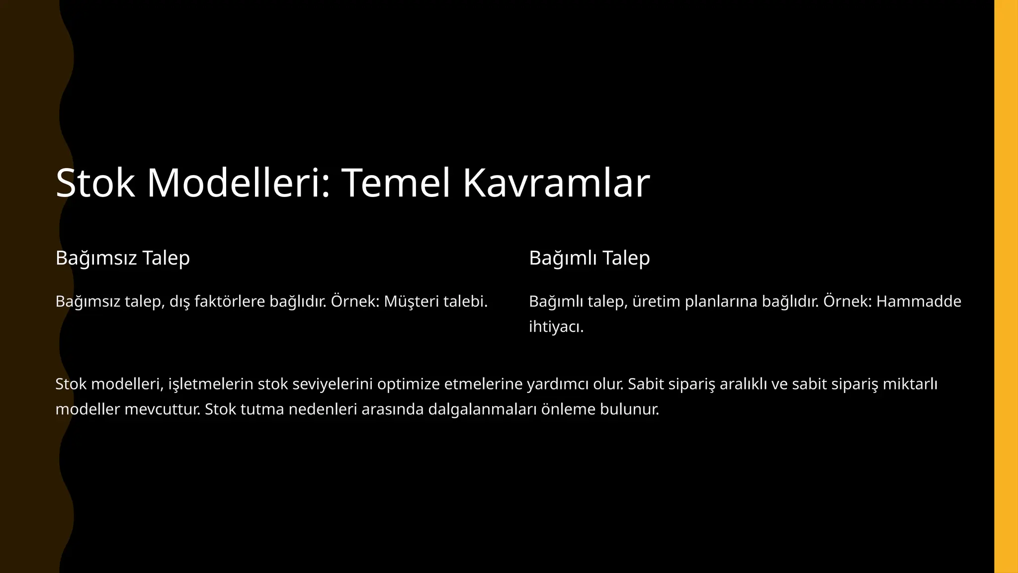Bu slayt stok Modelleri ile ilgili .pptx