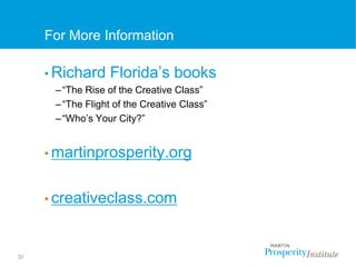 Overview of the Creative Class theory and the 3 Ts | PDF