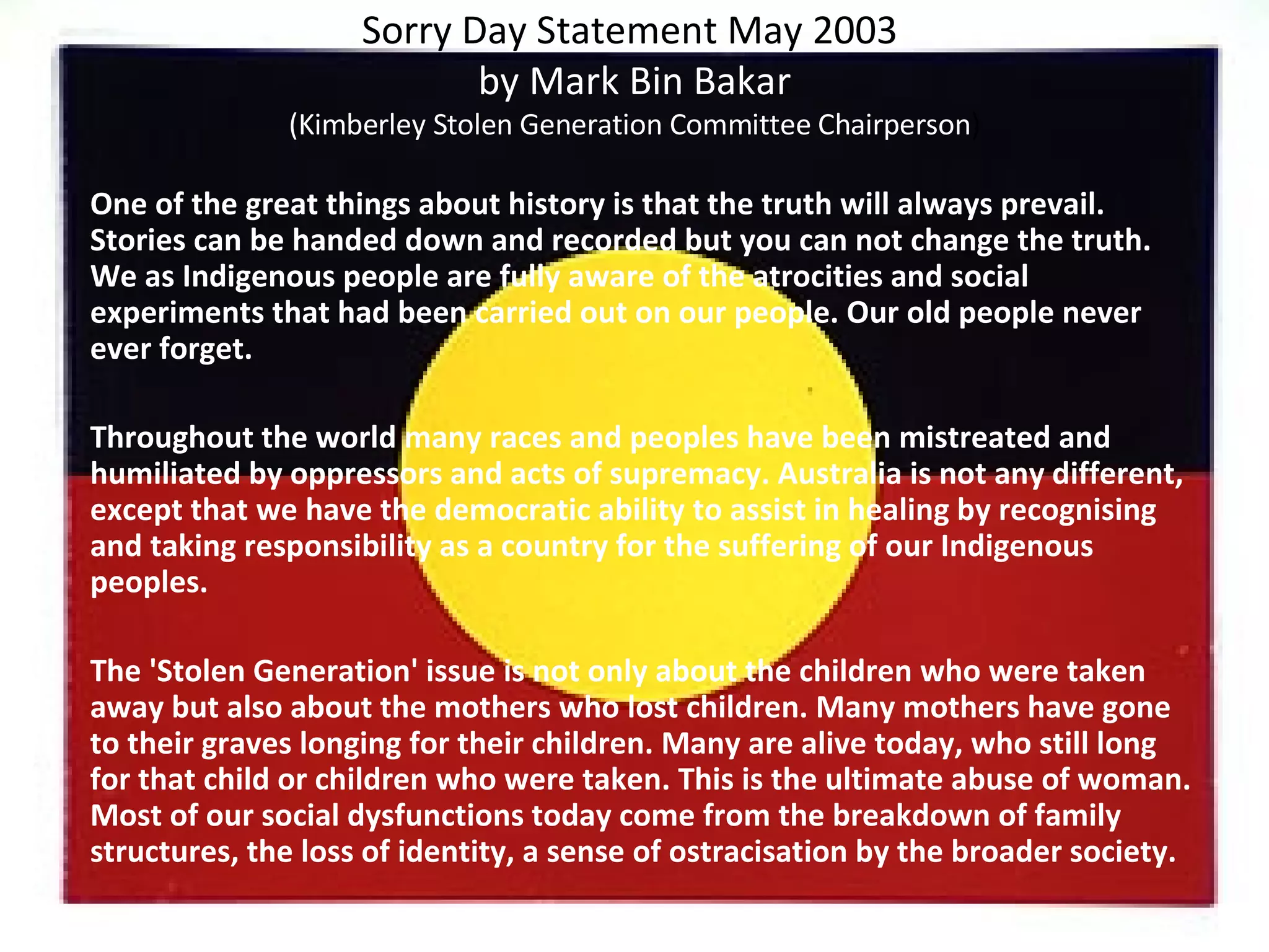 Stolen Generation Presentation | PPT