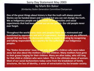 Stolen Generation Presentation | PPT