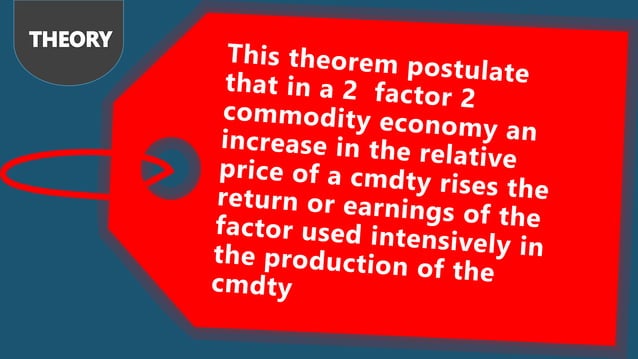 Stolper samuelson theorem | PPTX