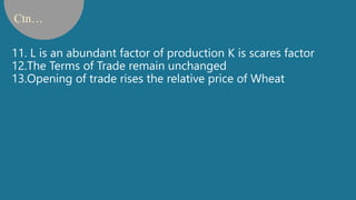 Stolper samuelson theorem | PPTX