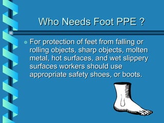 Foot Protection Training | PPT