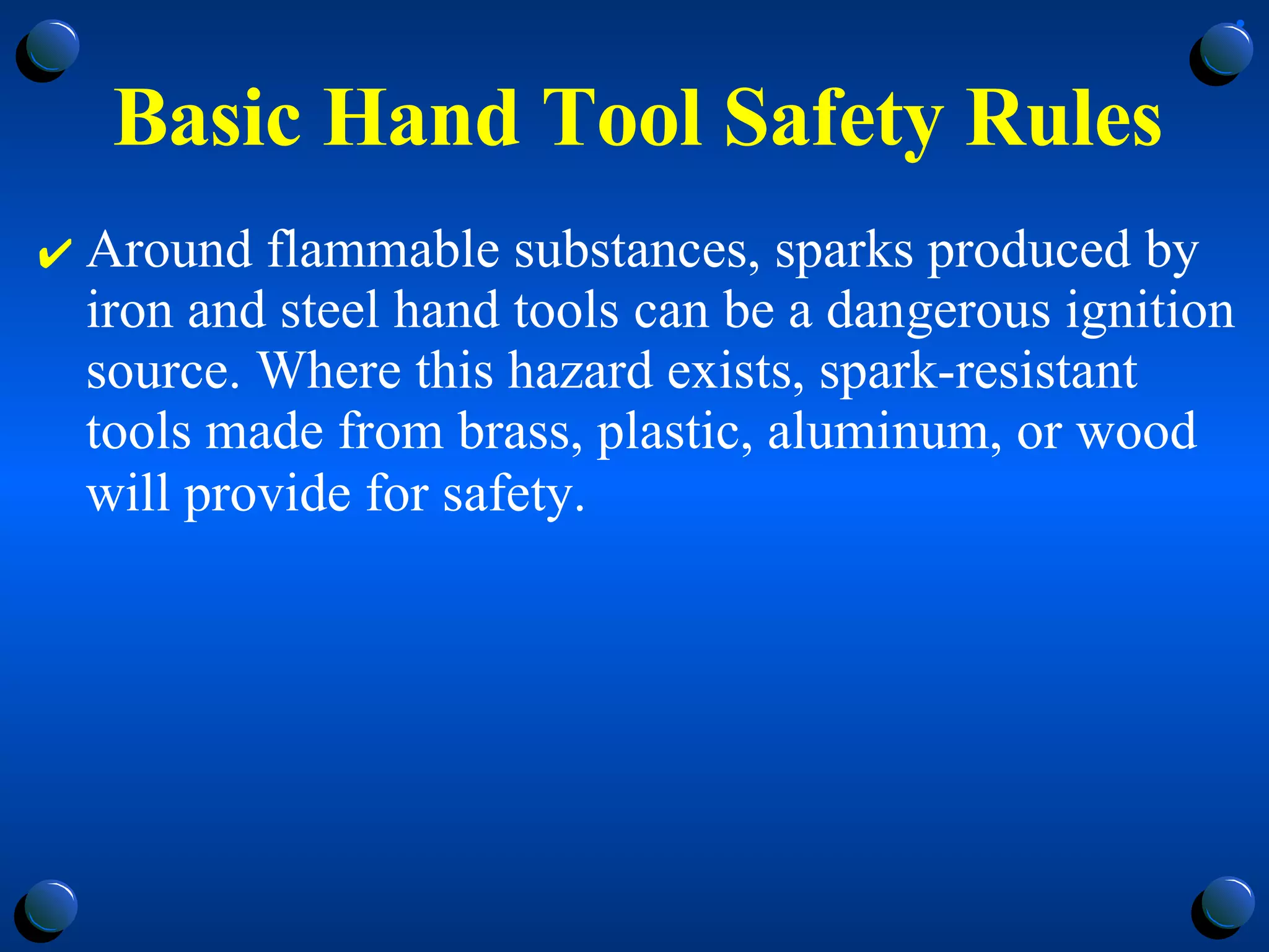 Handtool Safety Training | PPT