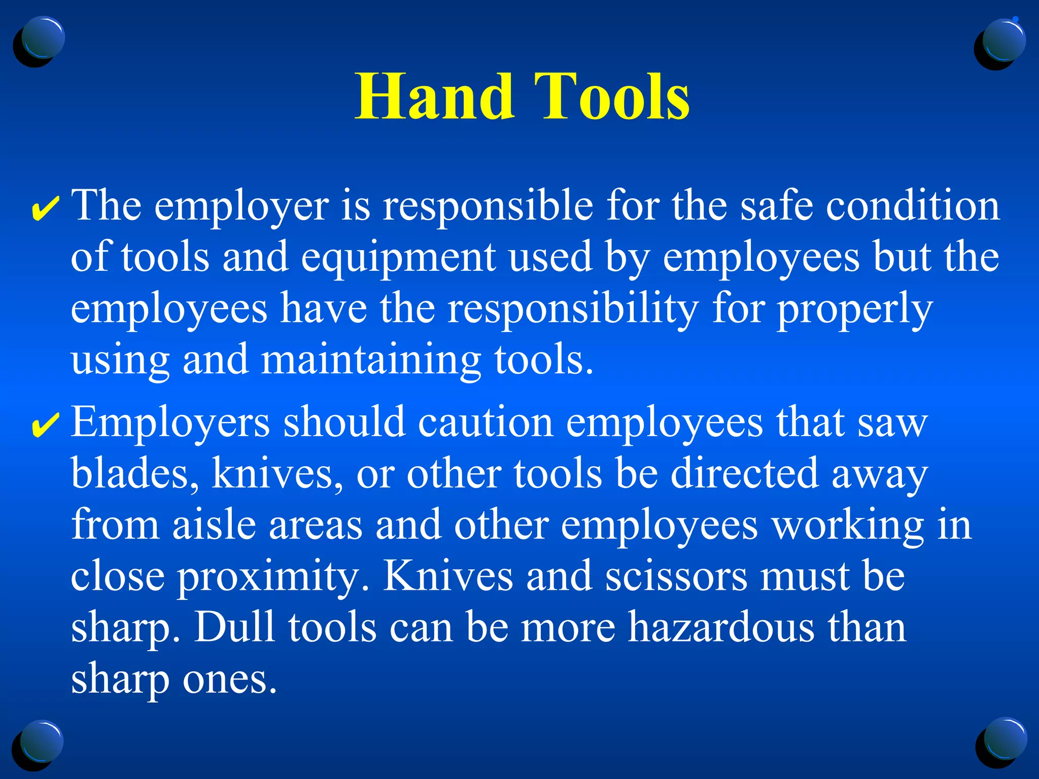 Handtool Safety Training | PPT