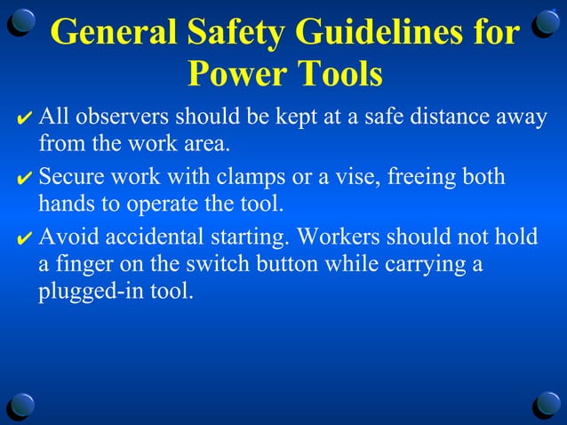 Handtool Safety Training | PPT | Woodworking | Arts and Crafts