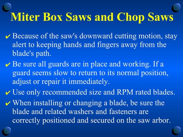 Handtool Safety Training | PPT | Woodworking | Arts and Crafts