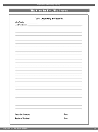 Job Hazard Analysis | PPT