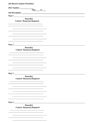 Job Hazard Analysis | PPT