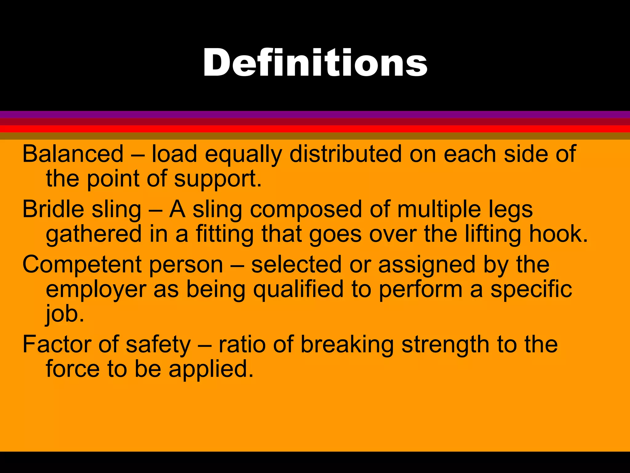 Safe Rigging Training | PPT