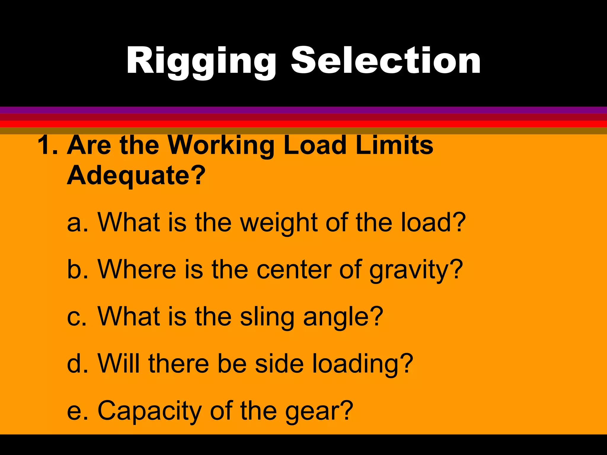 Safe Rigging Training | PPT