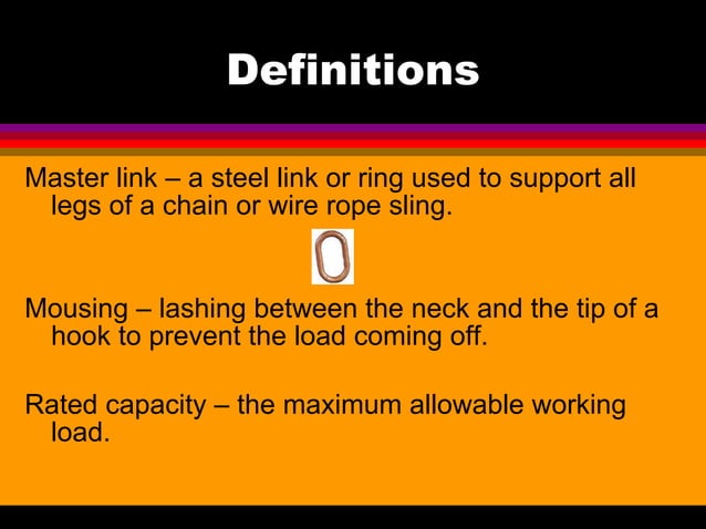 Safe Rigging Training | PPT