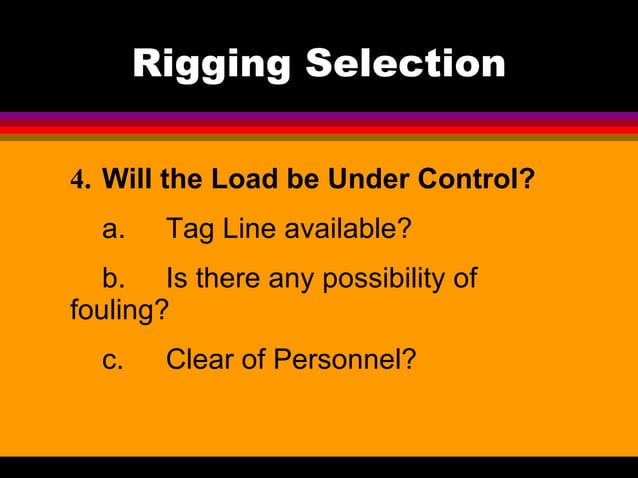 Safe Rigging Training | PPT