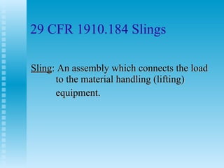 Sling Safety Training | PPT