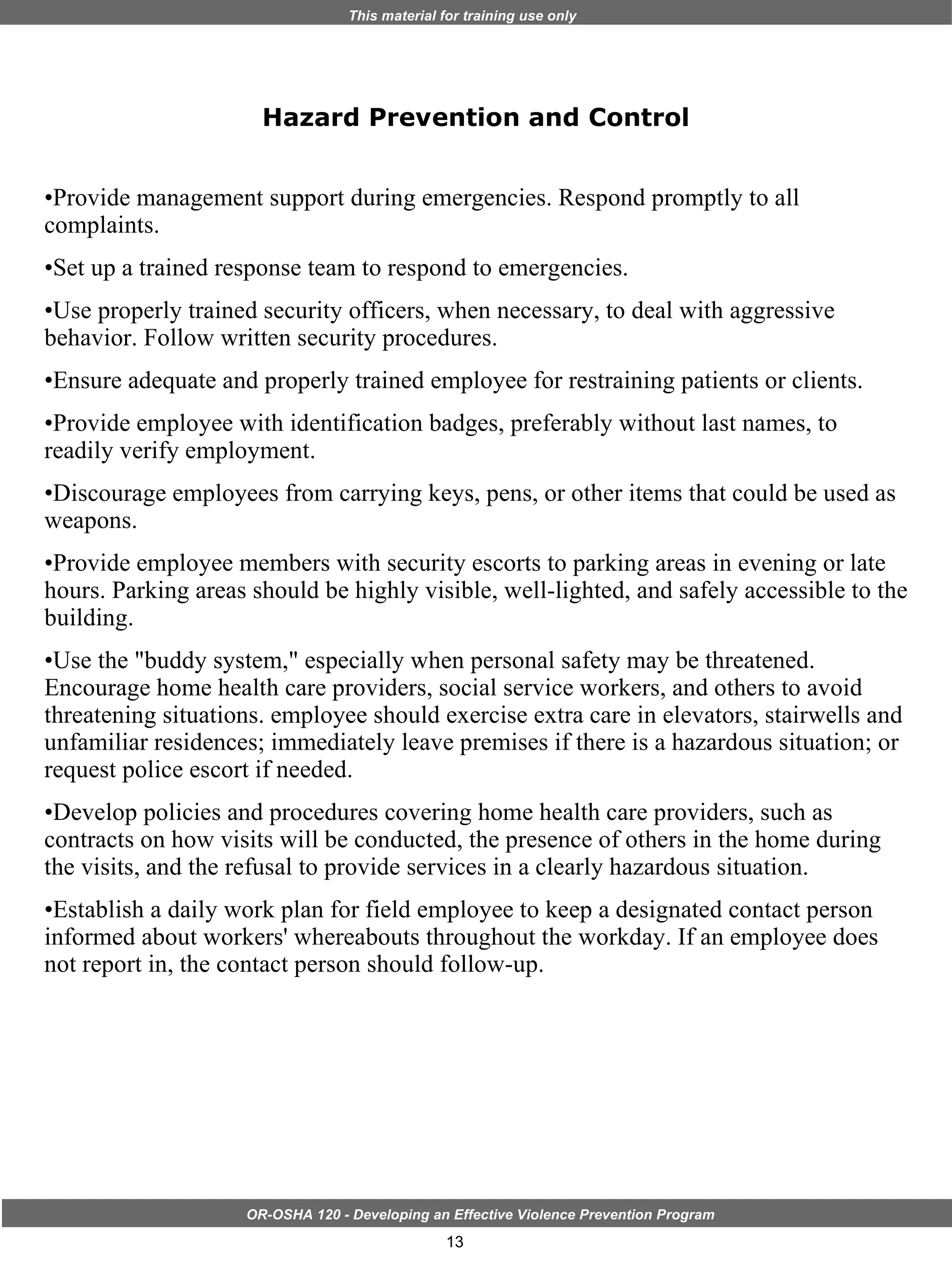 Violence Prevention Training | PPT