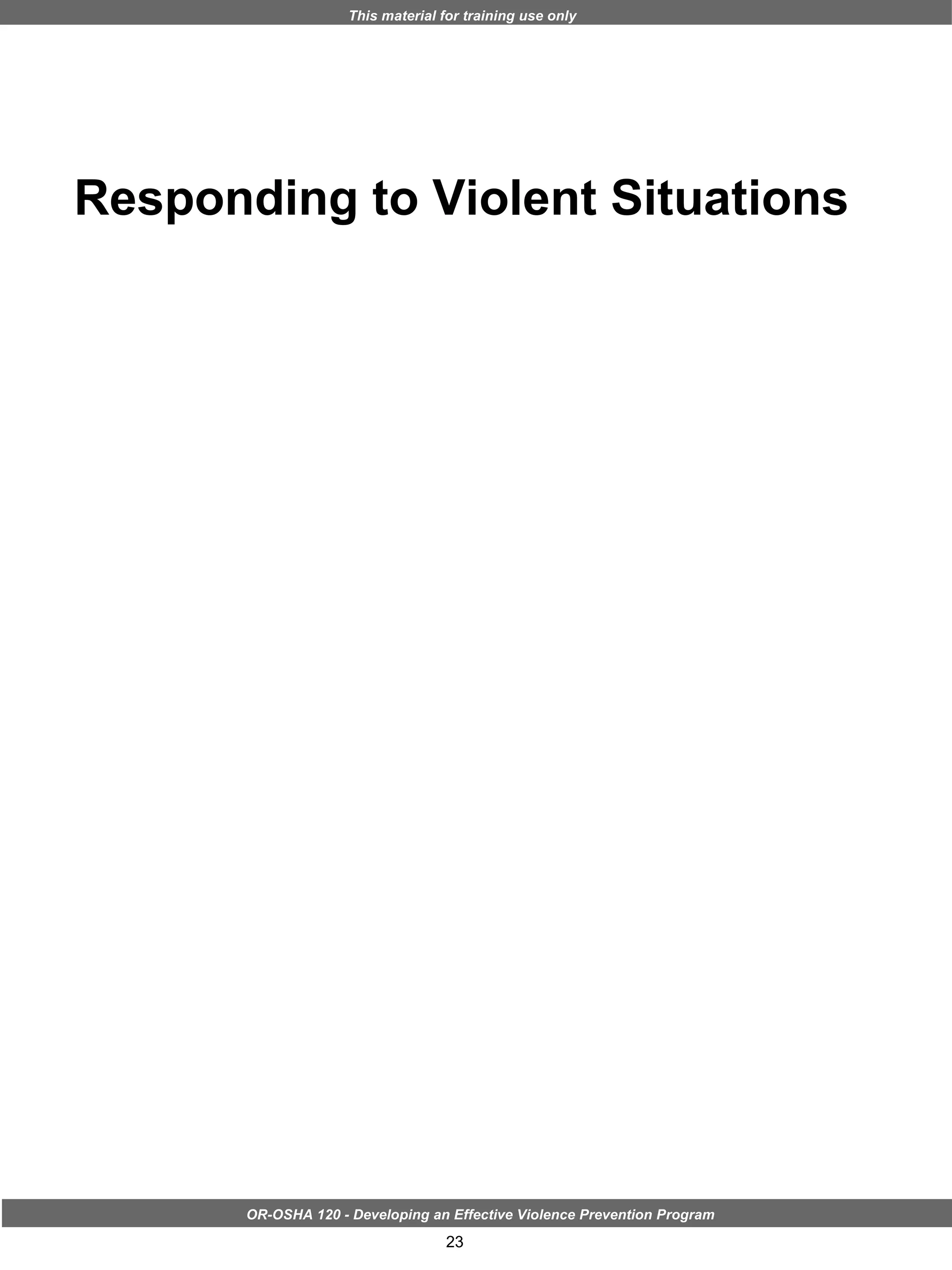 Violence Prevention Training | PPT