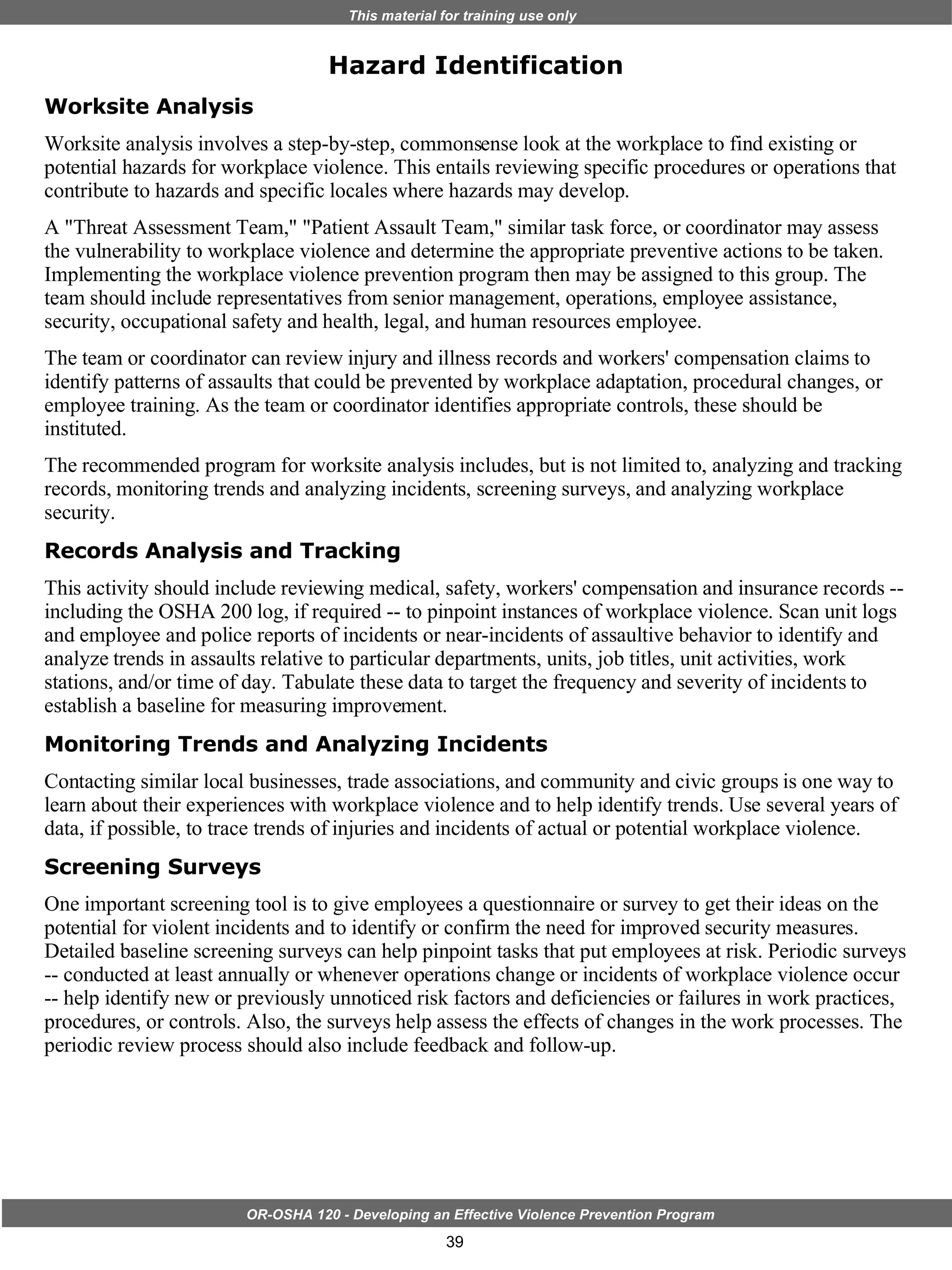 Violence Prevention Training | PPT