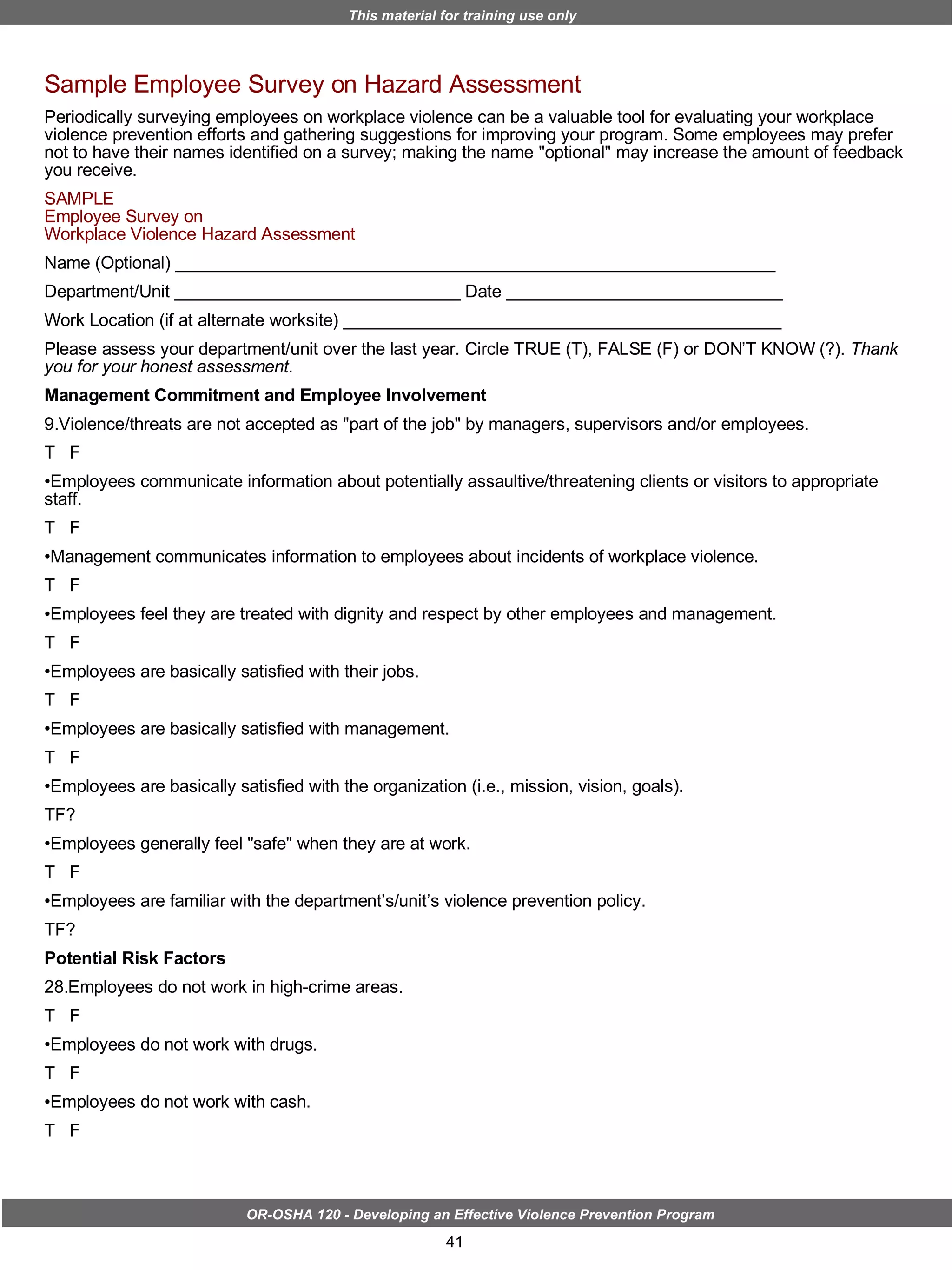 Violence Prevention Training | PPT