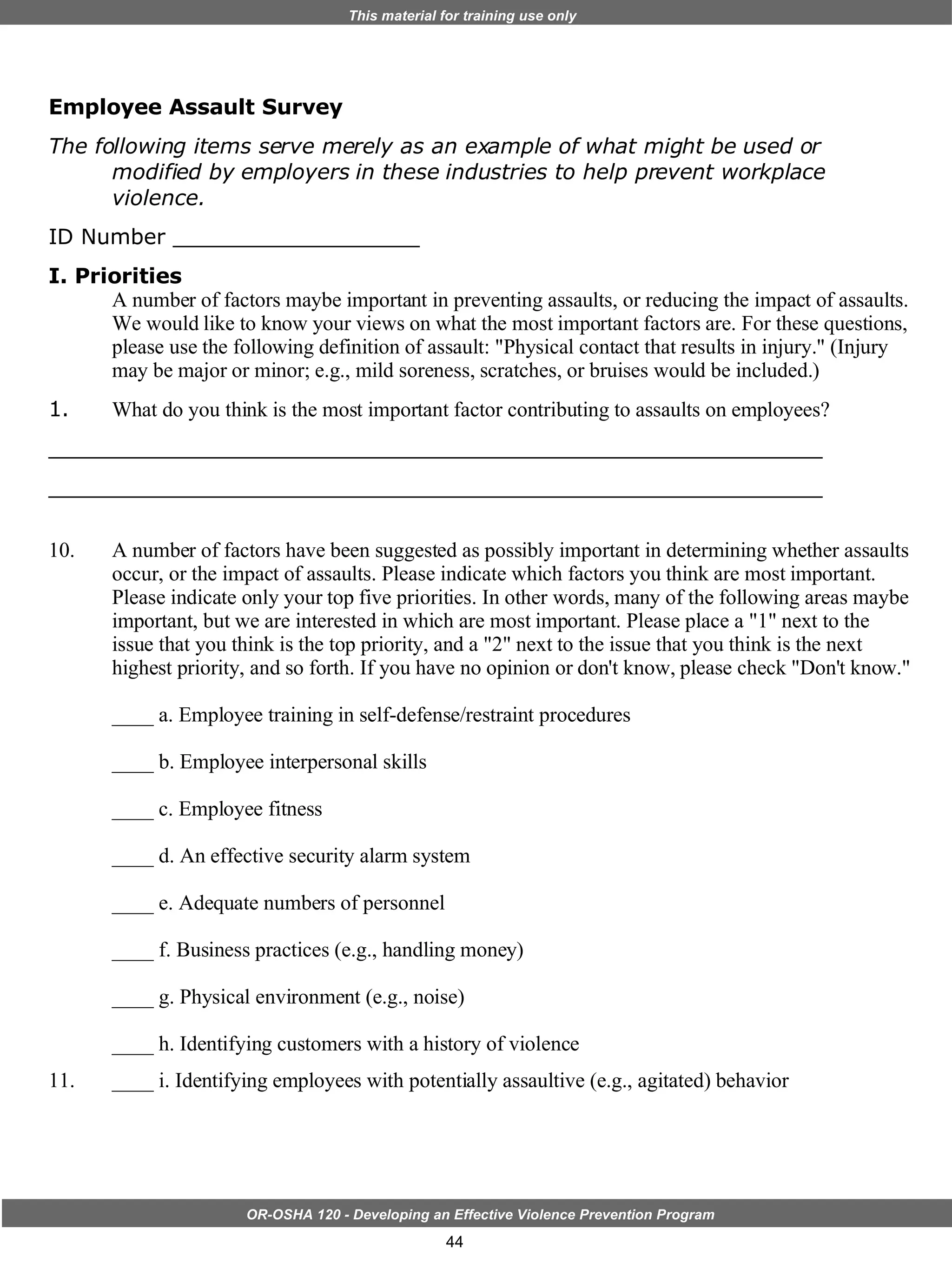 Violence Prevention Training | PPT