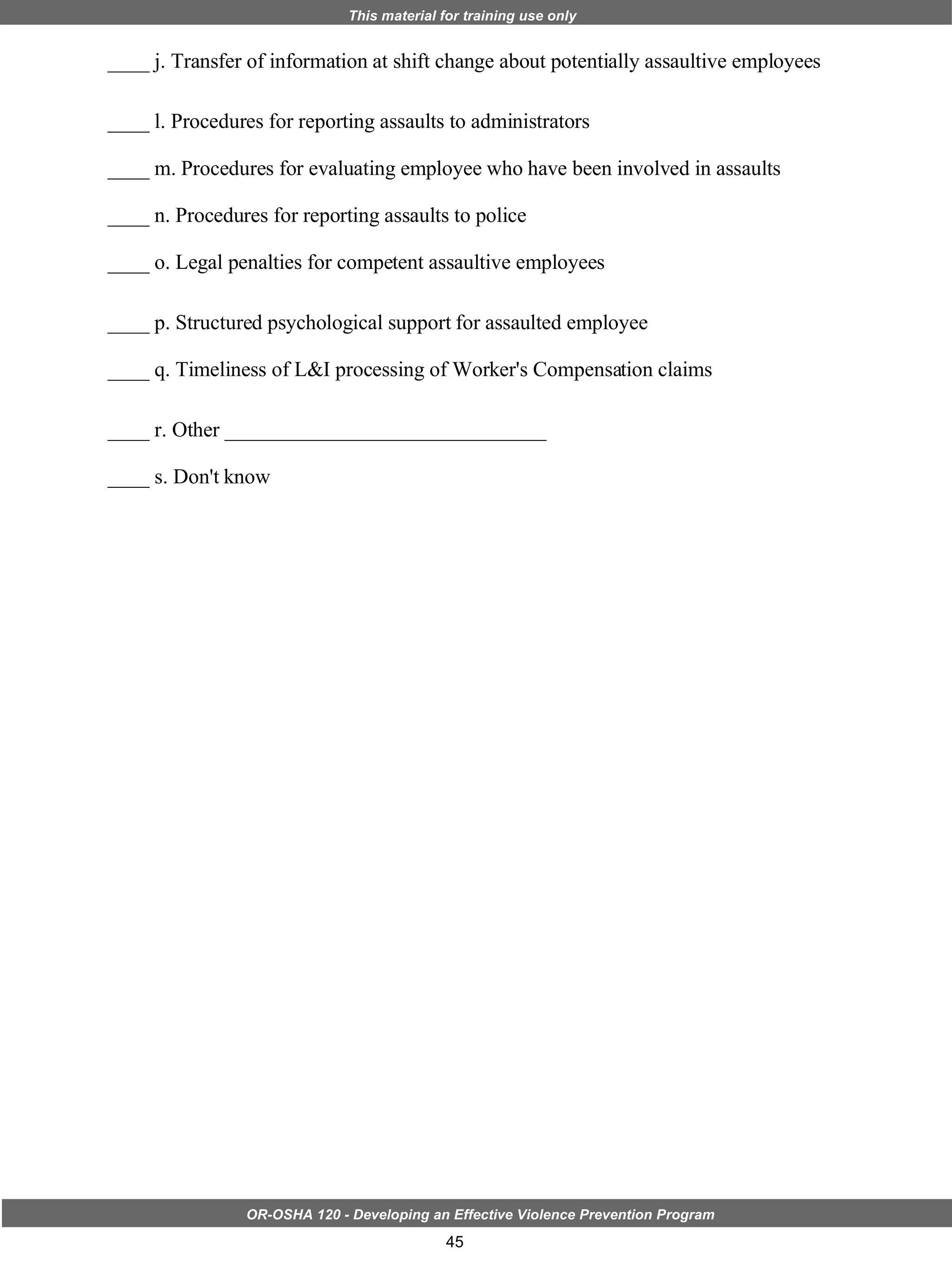 Violence Prevention Training | PPT