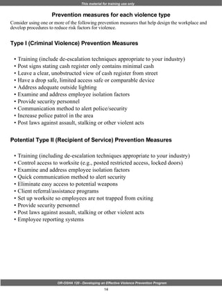 Violence Prevention Training | PPT