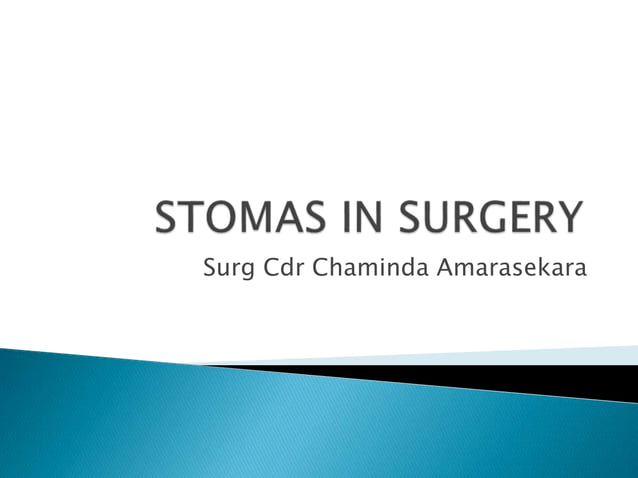 Stoma in surgery | PPT