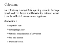 stoma introduction-preerparation and post stoma care | PPTX