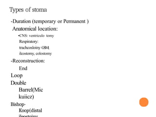 stoma introduction-preerparation and post stoma care | PPT