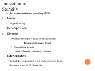 stoma introduction-preerparation and post stoma care | PPTX
