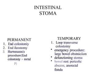 stoma introduction-preerparation and post stoma care | PPT