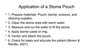 Stoma or (ileostomy and colostomy )and Nursing Care | PPT