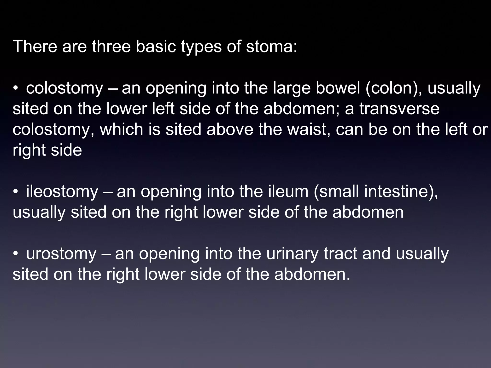 Stoma Therapy - Surgical Nursing | PPT