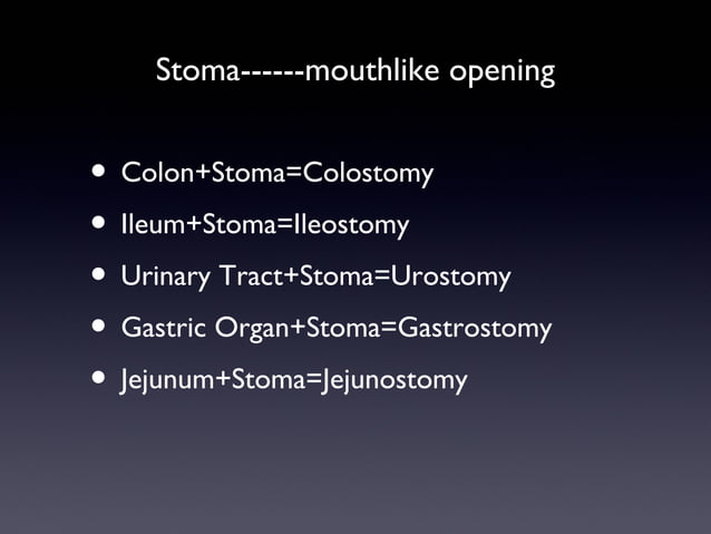 Stoma Therapy - Surgical Nursing | PPT | Digestive Disorders | Diseases ...