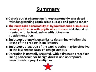 GASTRIC OUTLET OBSTRUCTION | PPTX