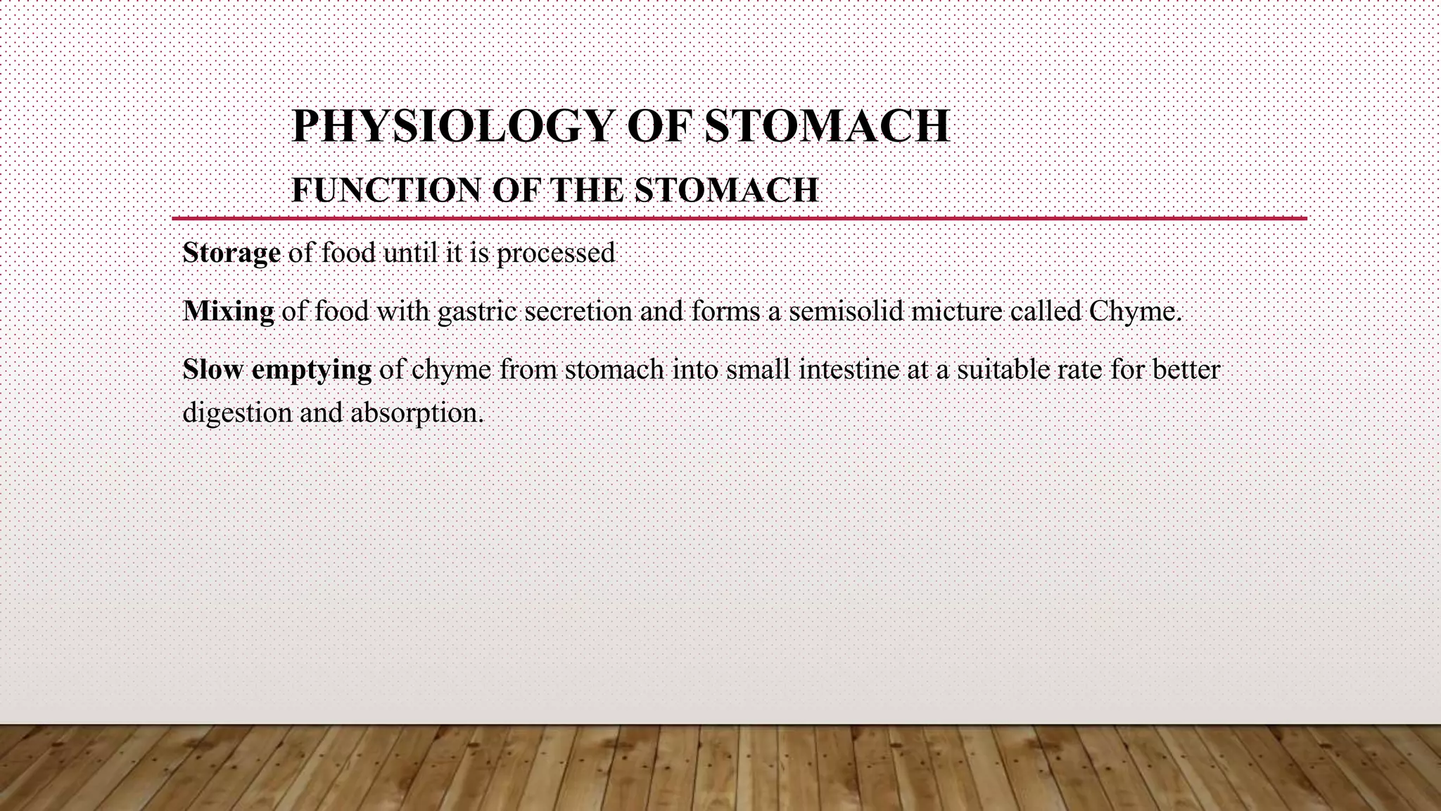 Stomach physiology | PPTX