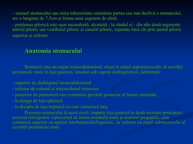 Stomacul, Intestinul Subtire, Intestinul Gros | PPT