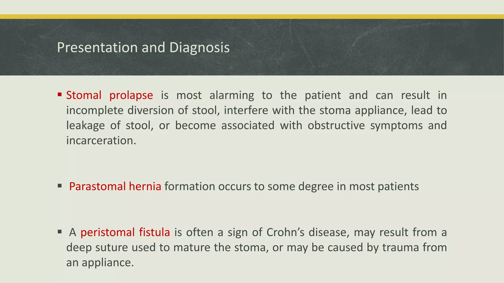 Stomal complication | PPTX