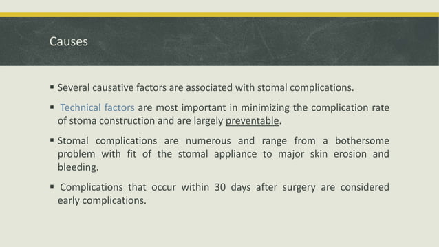 Stomal complication | PPT