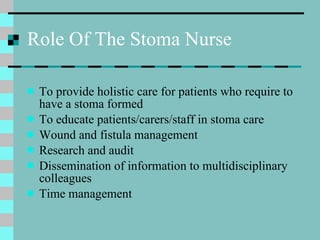 Stoma modules caring for the stoma patient | PPT