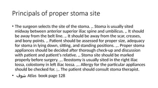 Stoma in abdomen, types and procedure, complication Presentation | PPTX