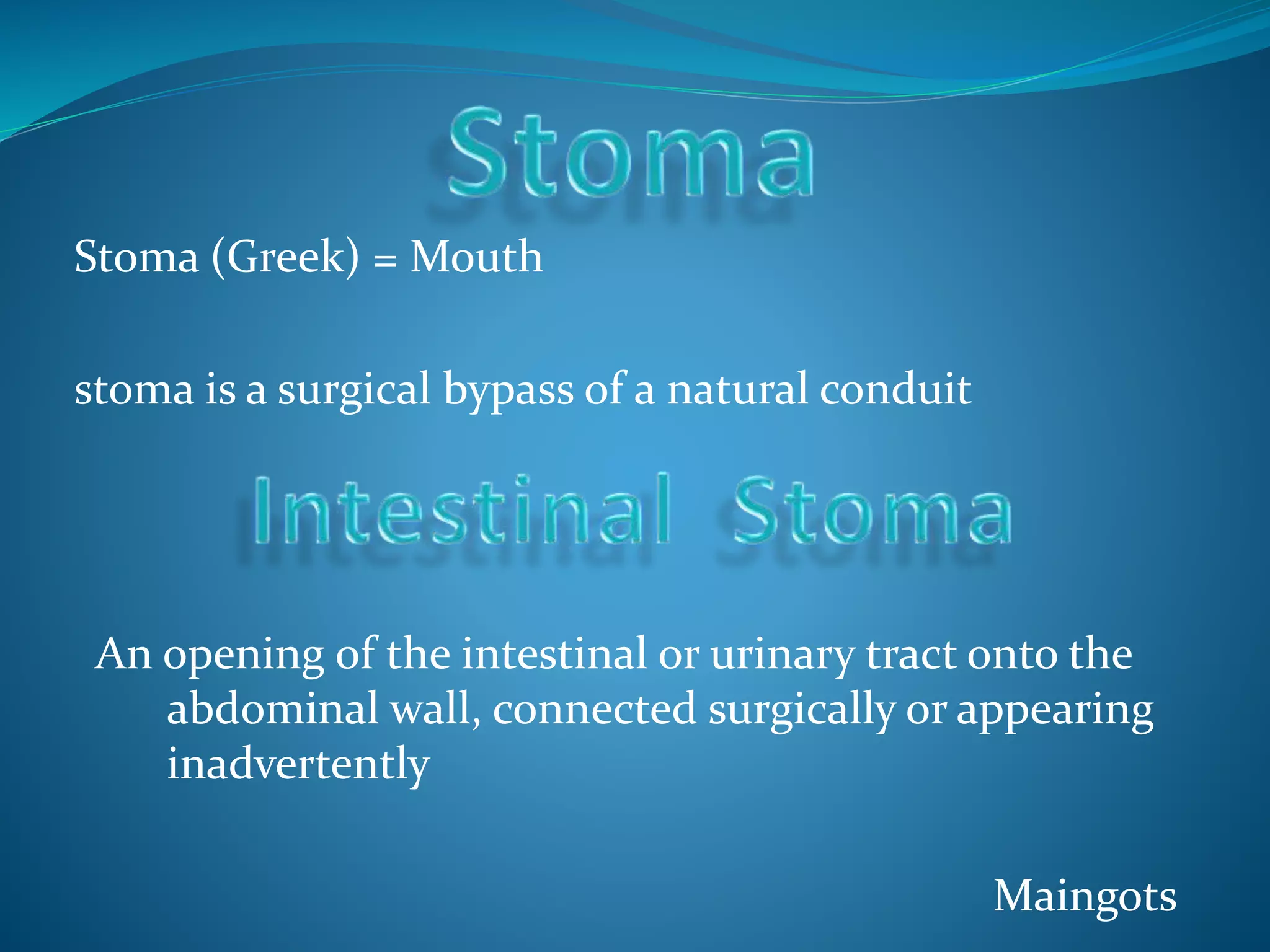 Stomas- Dr.Enja Amarnath Reddy | PPTX