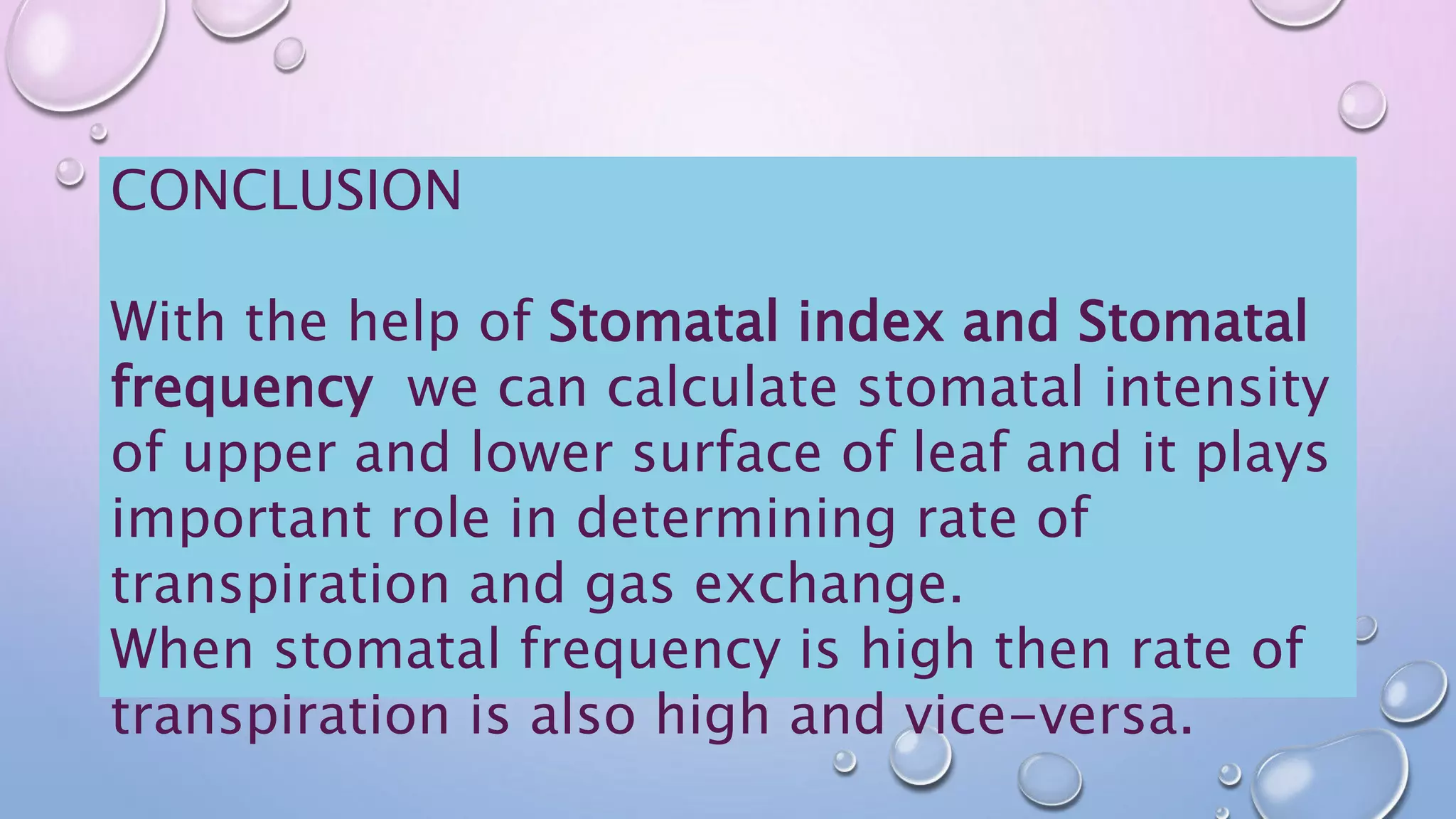 Stomatal frequency (Plant Development) | PPTX