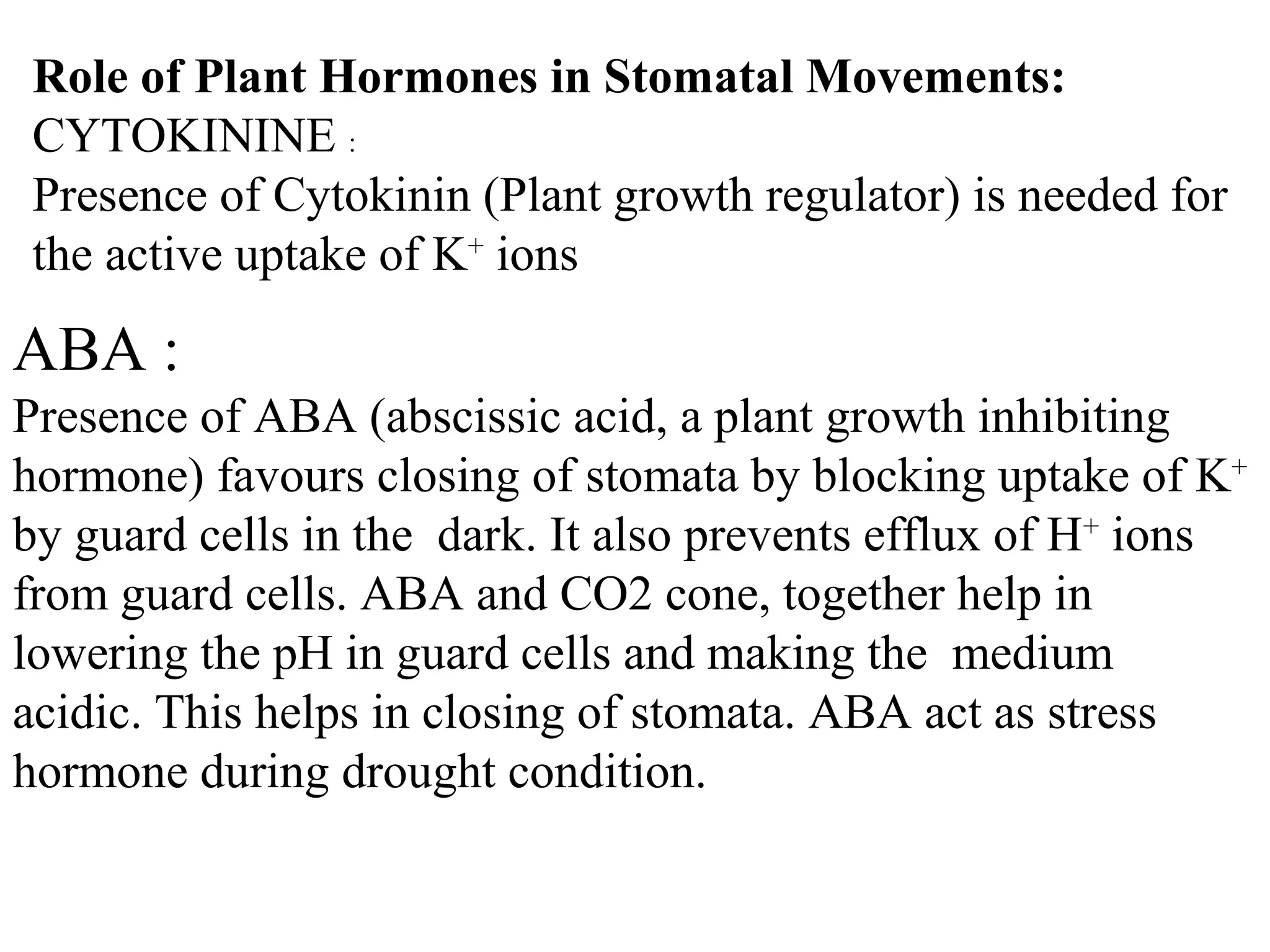 theories of stomatal opening | PPT