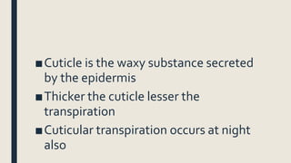 transpiration | PPTX