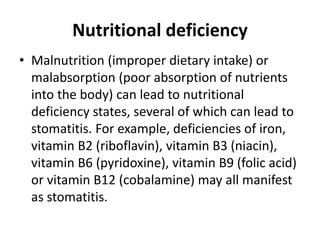 INFECTION OF THE ORAL MUCOSA AFFECTING INGESTION | PPT