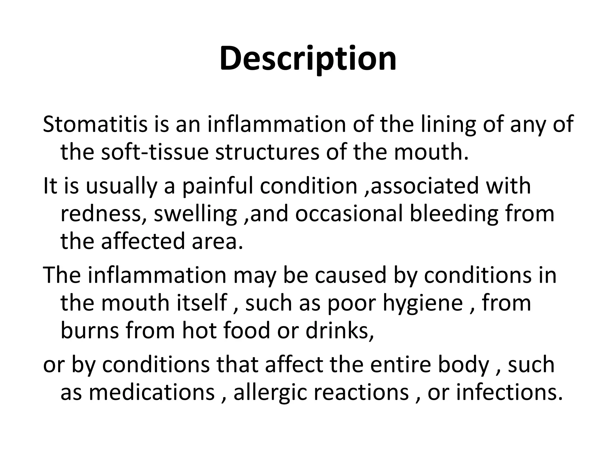 Stomatitis (AHN) | PPTX