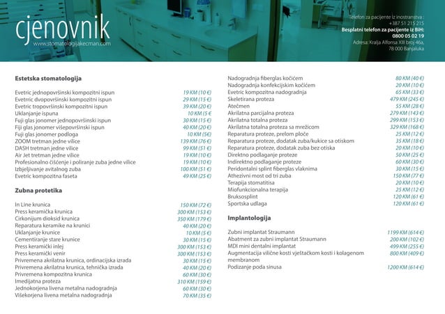 Stomatogija kecman cjenovnik | PPT